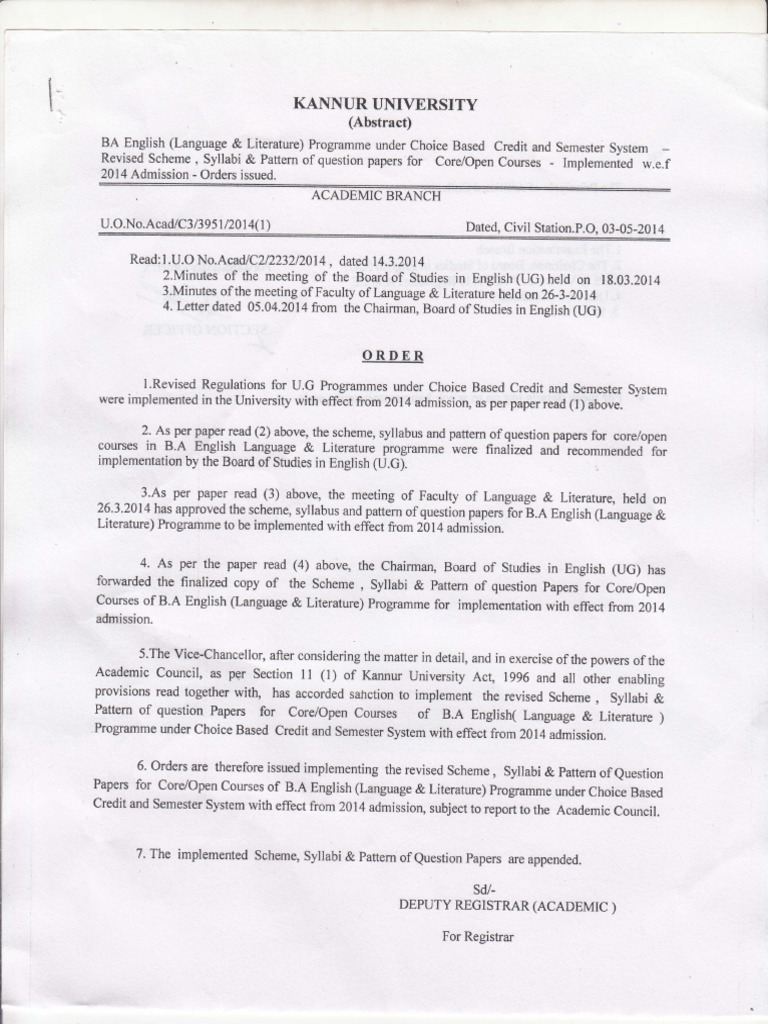 BA English Curriculum Update 2014 | PDF | Word | Poetry