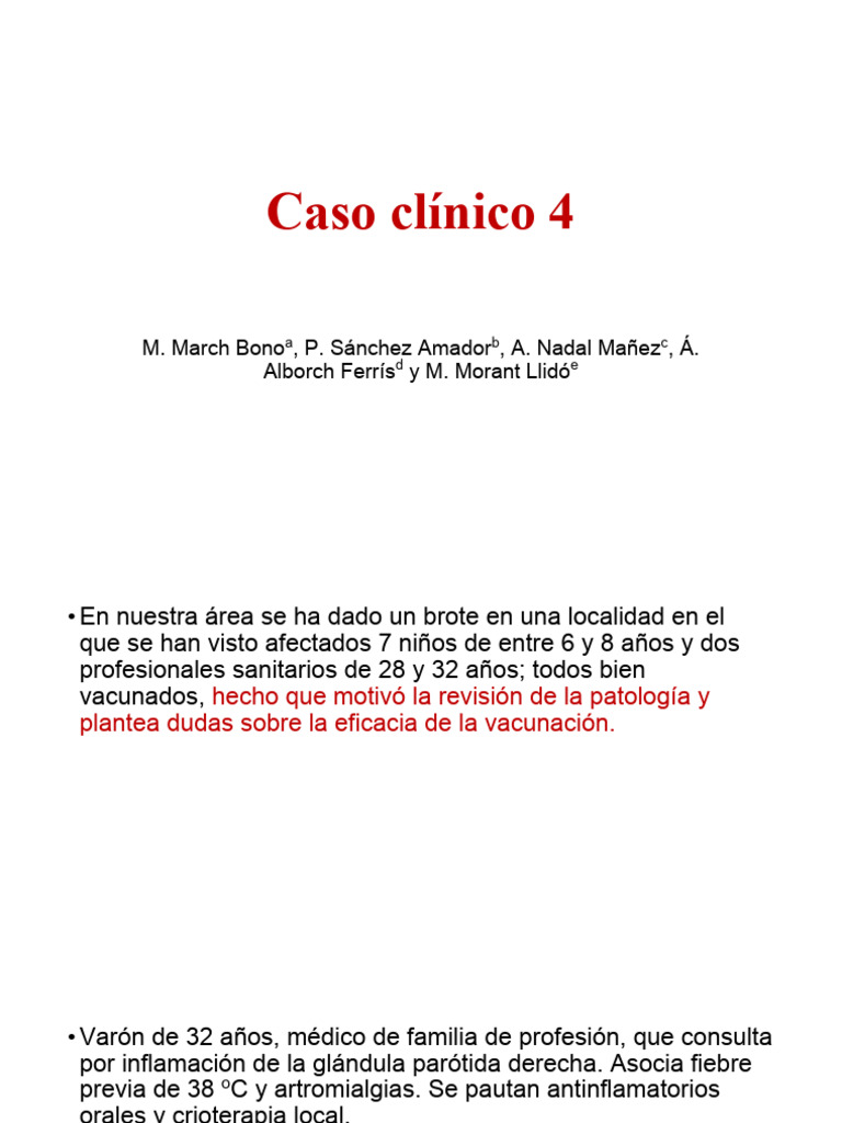 4 Parotiditis | PDF | Enfermedades y trastornos | Medicina