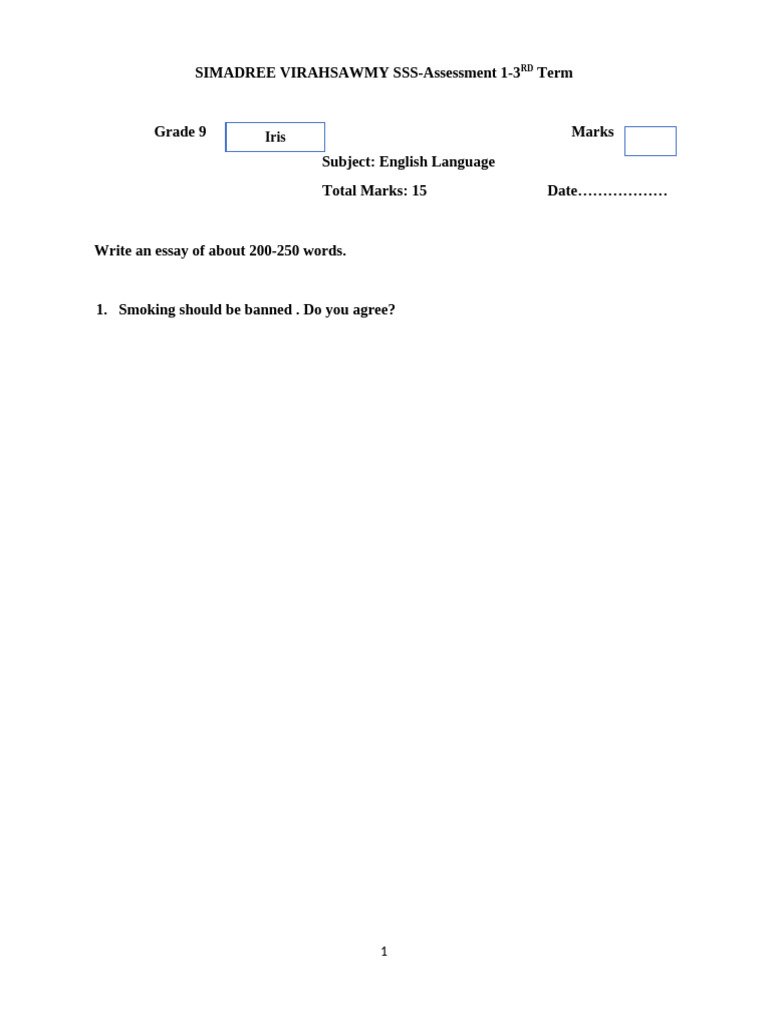 Assessment 1 9 Iris | PDF