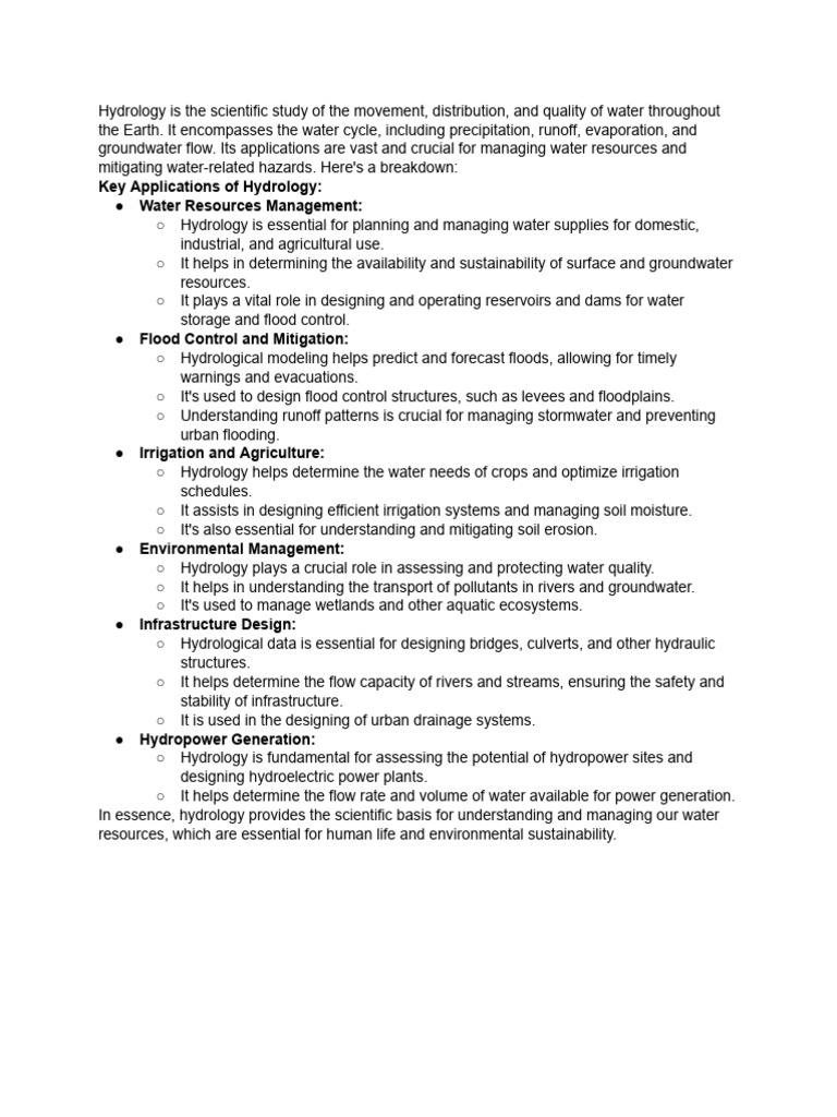 Hydrology and It's Application | PDF | Hydrology | Flood
