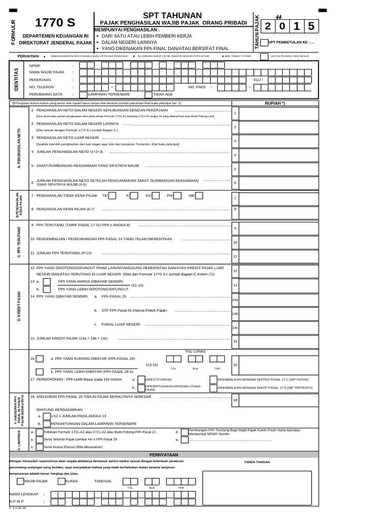 Form Pajak. | PDF