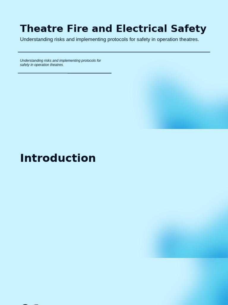 Theatre Fire & Electrical Safety Guide | PDF | Fire Safety | Safety