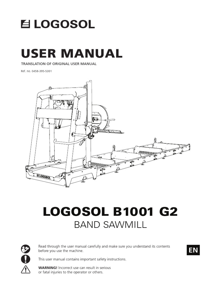 LOGOSOL b1001 - User - Manual | PDF | Sawmill
