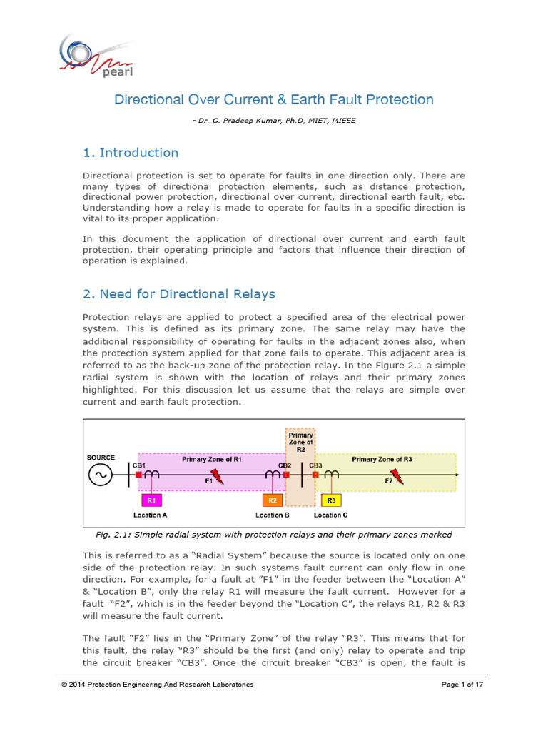 Directional OC and EF Protection | PDF | Phase (Waves) | Relay