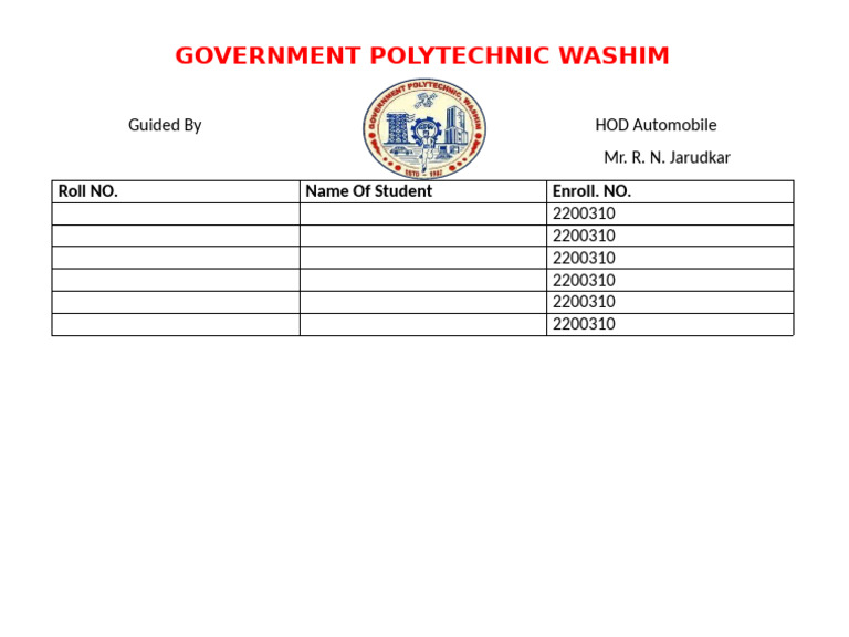 Government Polytechnic Washim | PDF
