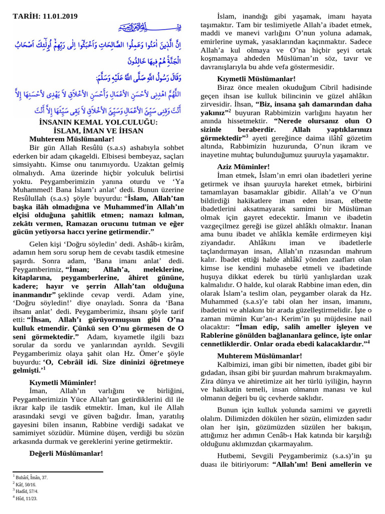 Nsann Kemal Yolculuu Slam Man Ve Hsan | PDF