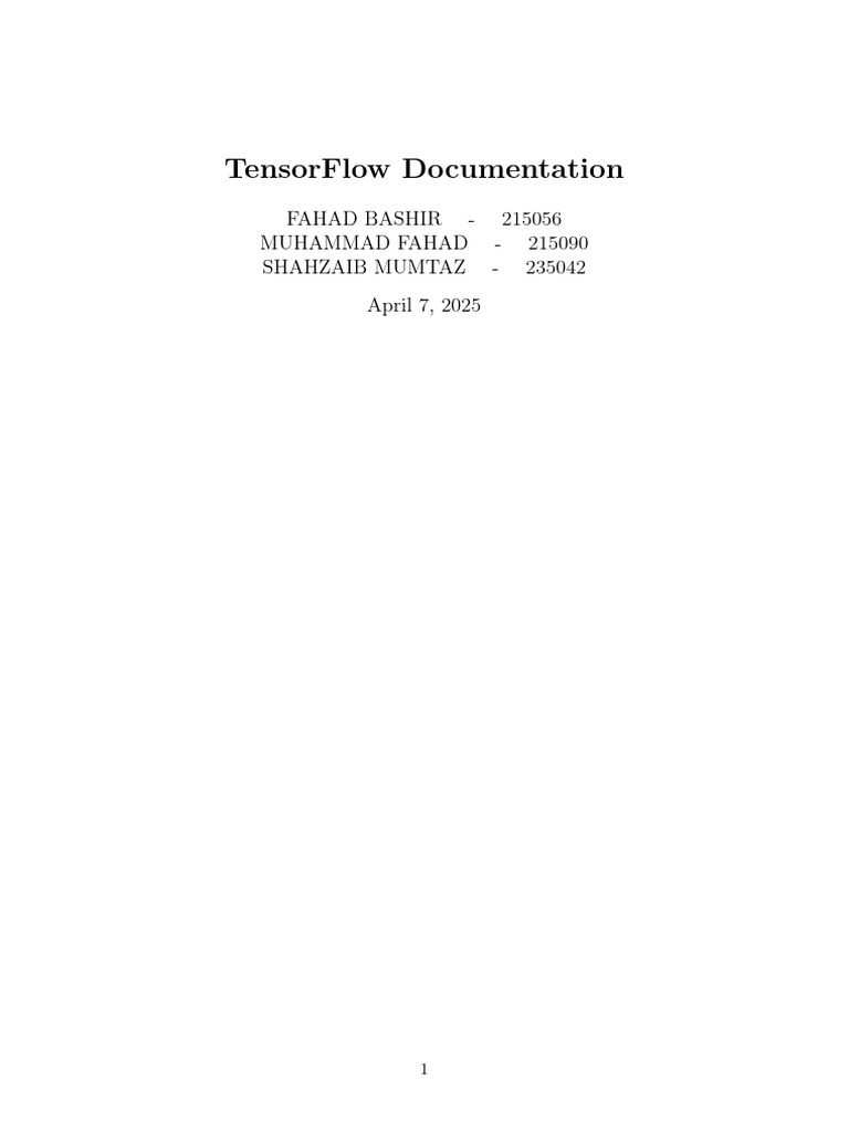 SRS Documentation - TensorFlow | PDF | Cloud Computing | Machine Learning