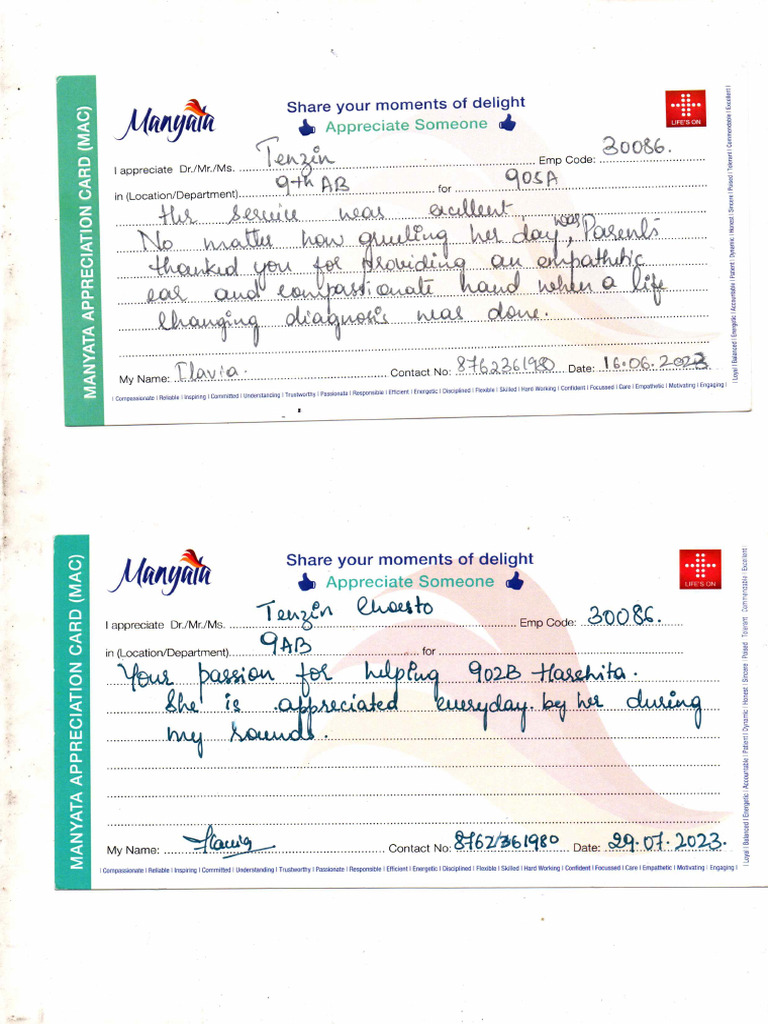 Appreciation Card | PDF