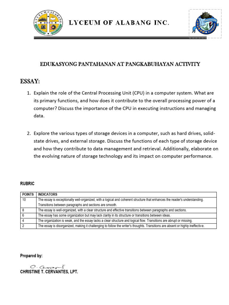 Epp Application Activity Ict 01 17 24 | PDF