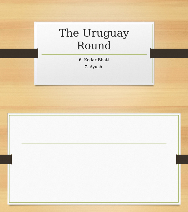 The Uruguay Round: 6. Kedar Bhatt 7. Ayush | PDF