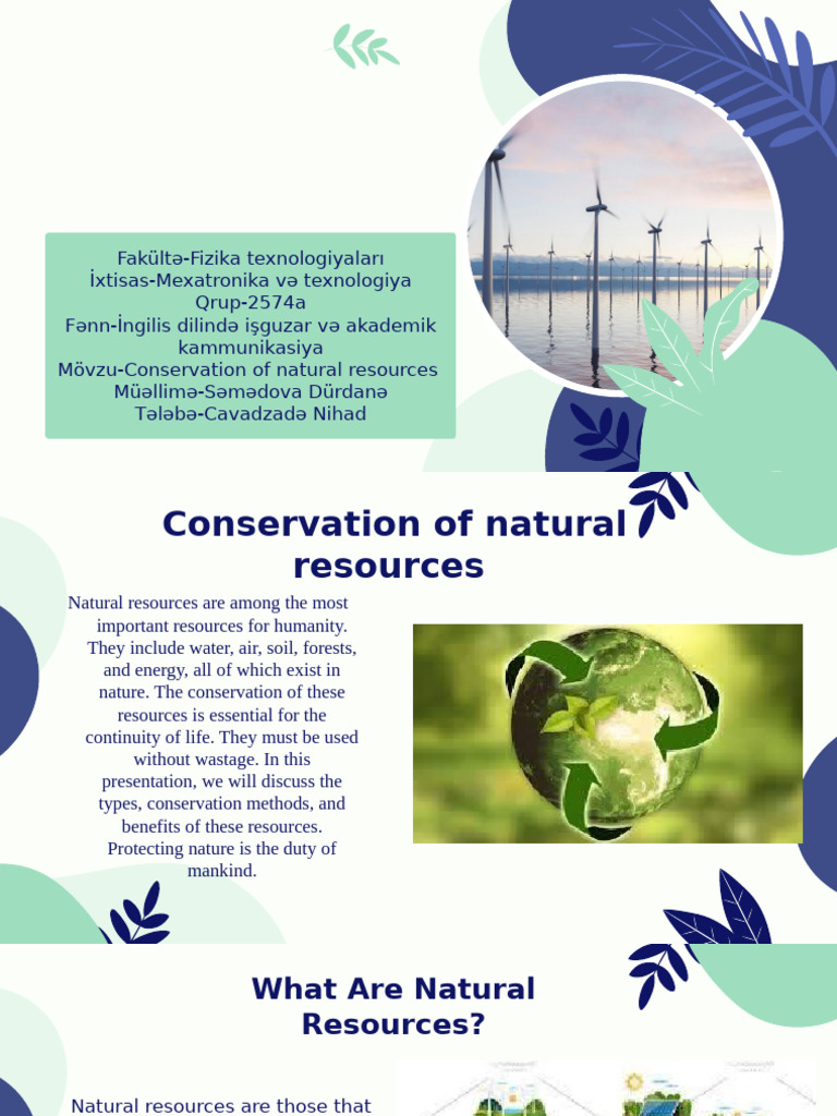 Conservation of Natural Resources Guide | PDF | Climate Change ...