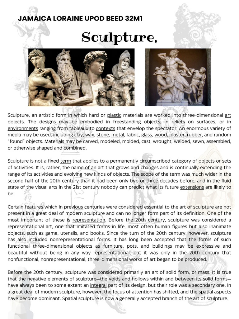 Understanding Sculpture Creation Process | PDF | Sculpture | Wood Carving