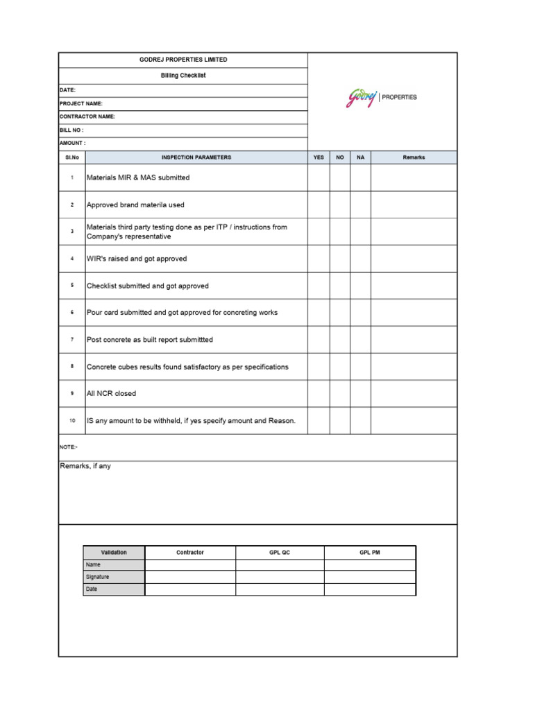 Billing Checklist | PDF