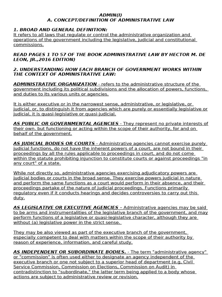 Adminlaw 1ST Meeting Annotated | PDF | Administrative Law | American ...