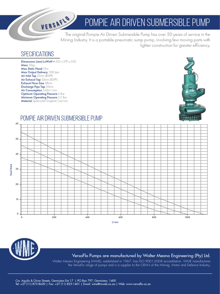 Spec-Sheet Pompie | PDF