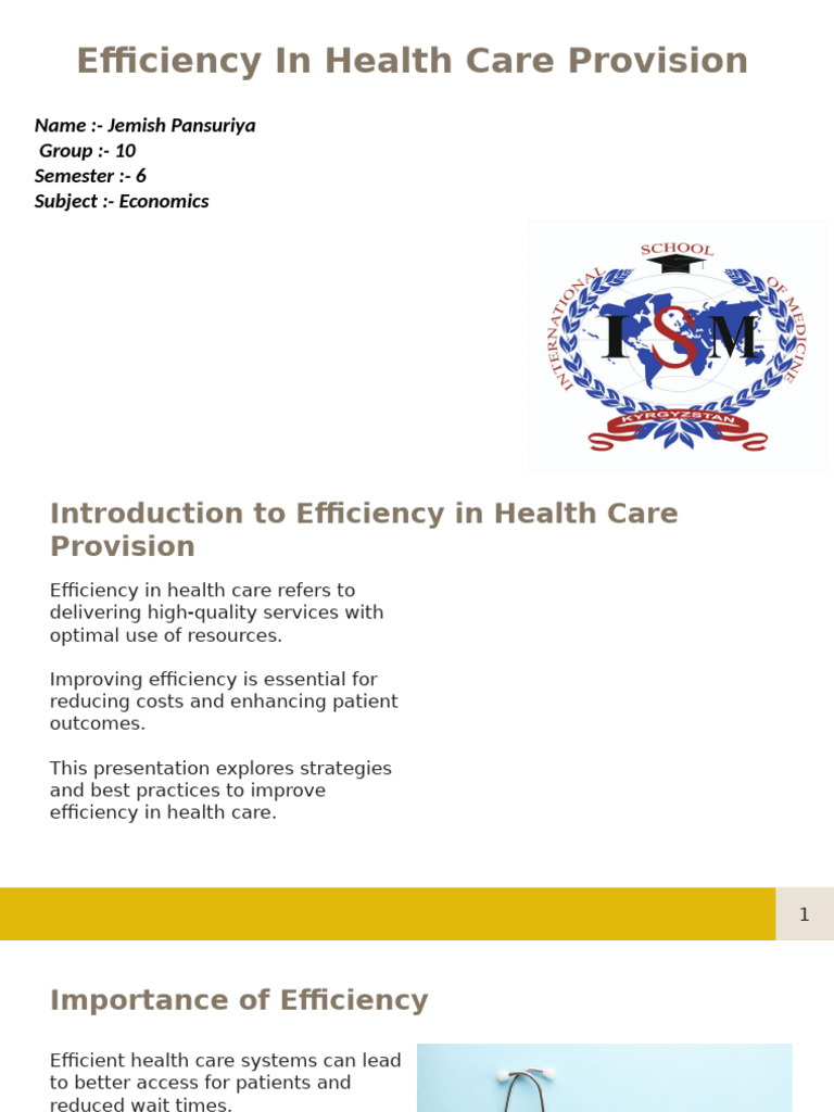 Improving Efficiency in Health Care | PDF | Health Care | Performance ...