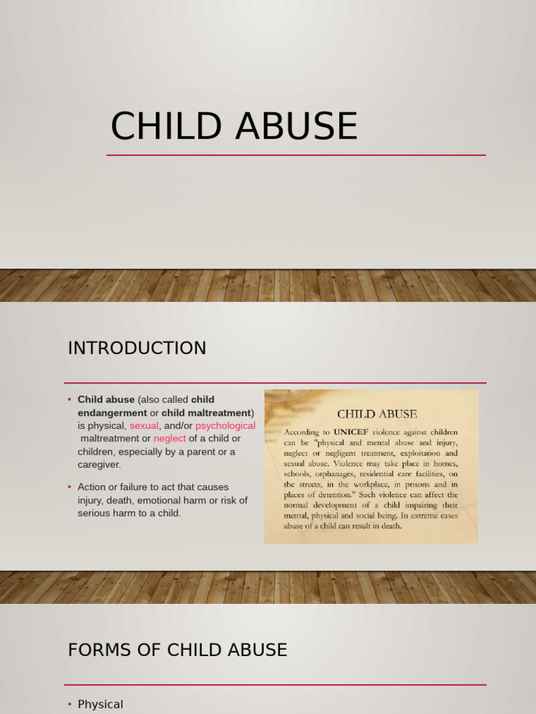 Child Abuse Presentation | PDF | Child Abuse | Child Neglect