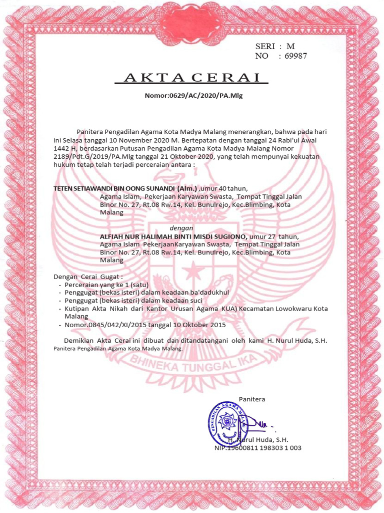 AKTA Cerai | PDF