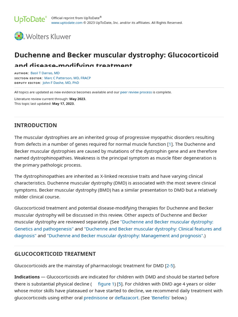 Duchenne and Becker muscular dystrophy_ Glucocorticoid and disease ...