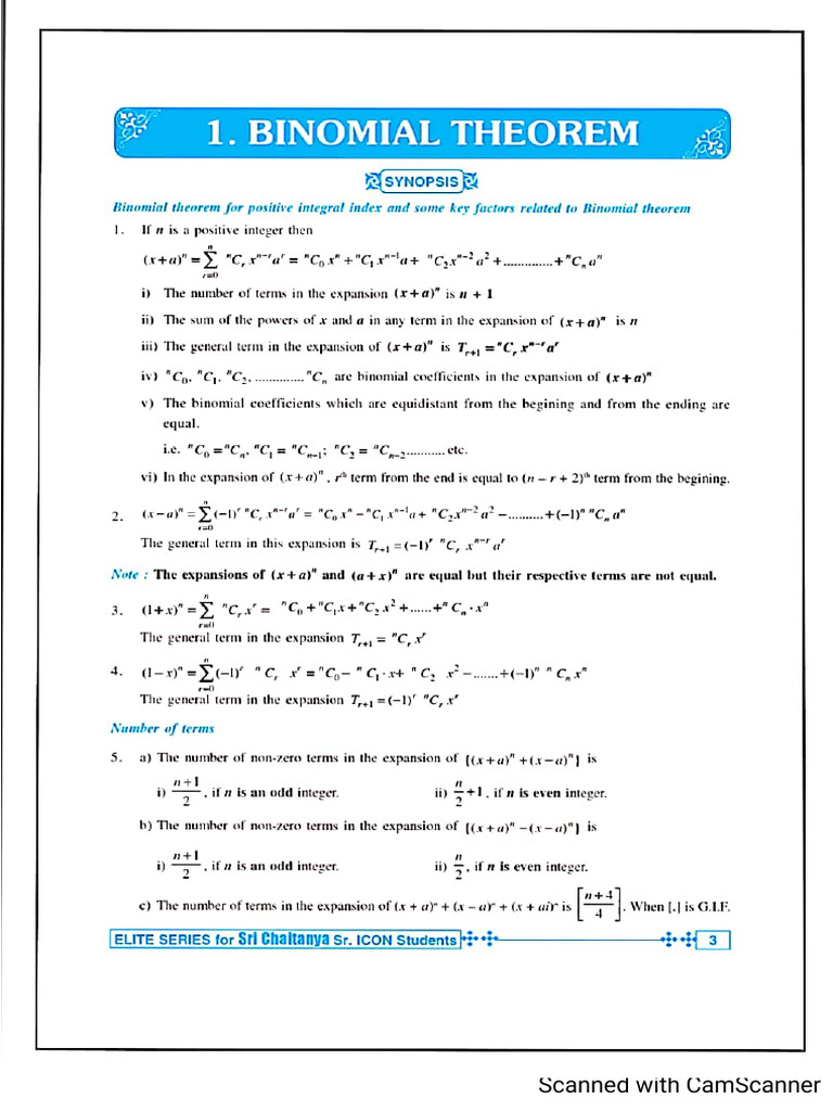 Binomial Theorem | PDF