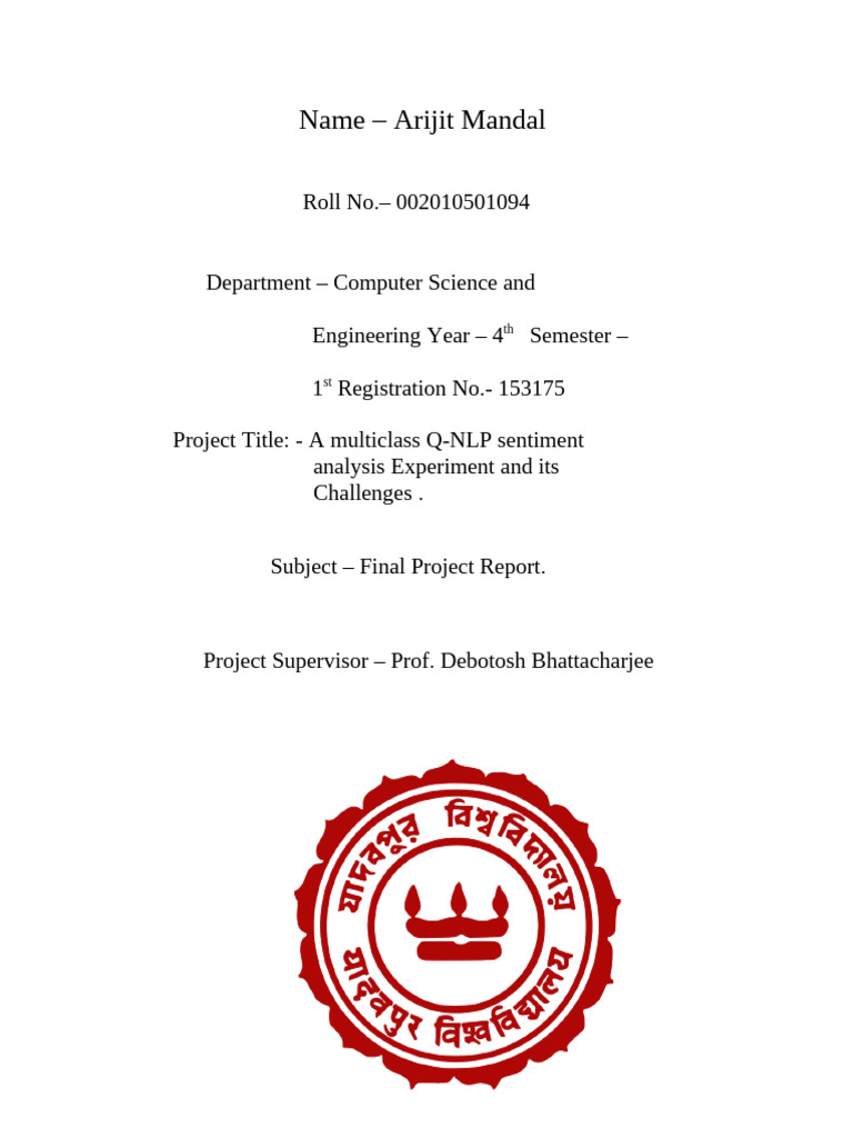 Final Project Report 2023_002010501094 | PDF | Quantum Computing | Receiver Operating Characteristic