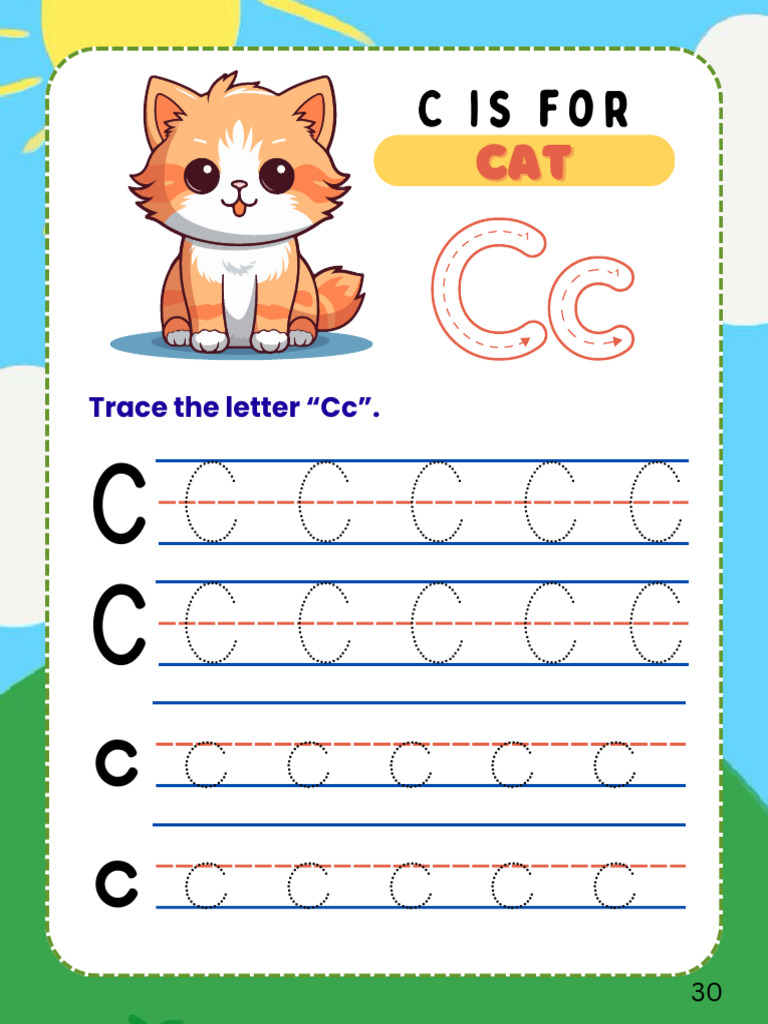 Tracing Letter C | PDF