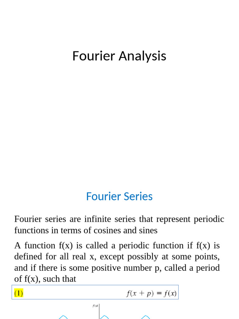 Chuong 4 - Fourier Analysis | PDF | Fourier Transform | Fourier Series