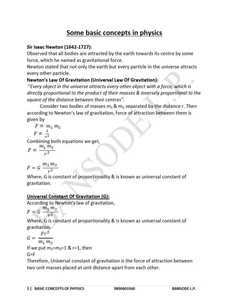 Basics of Physics | PDF | Force | Magnetic Field