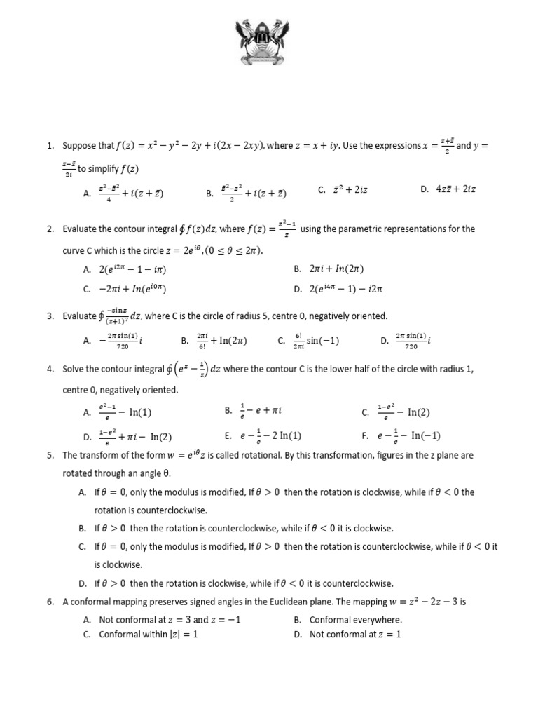 EMT 2201 Engineering Maths IV Assignment | PDF | Mathematical Physics ...