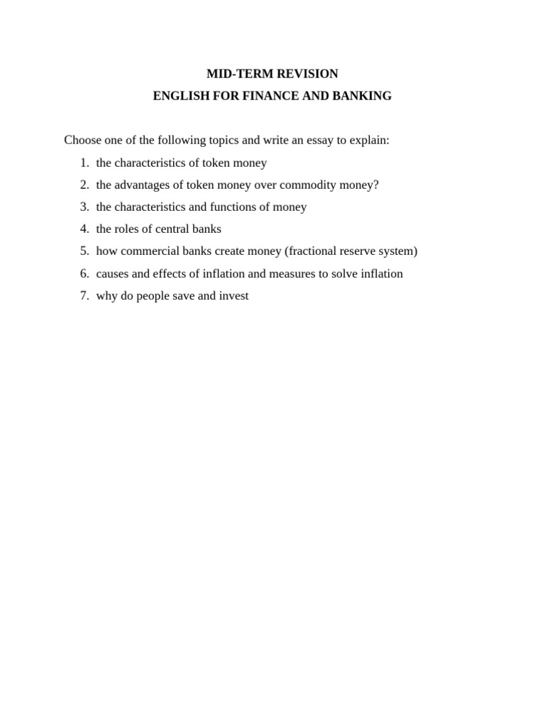 Topics For Midterm Revision | PDF