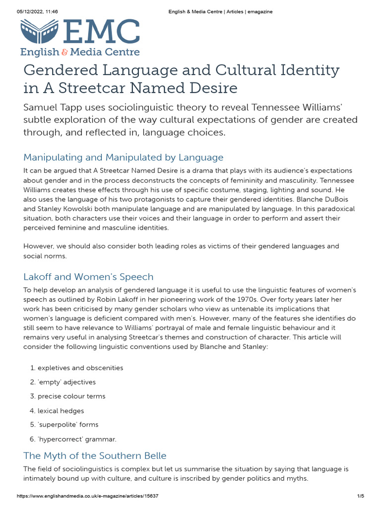 Gendered Language and Cultural Identity | PDF | Gender | Gender Studies