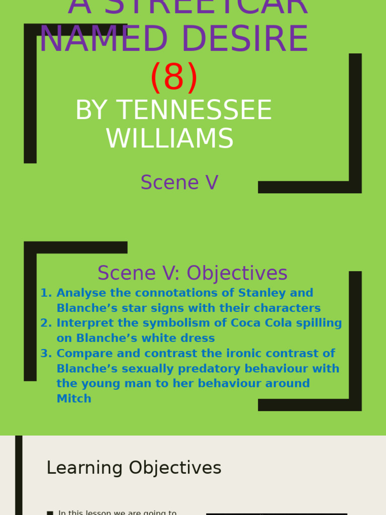Scene V Analysis of A Streetcar Named Desire | PDF