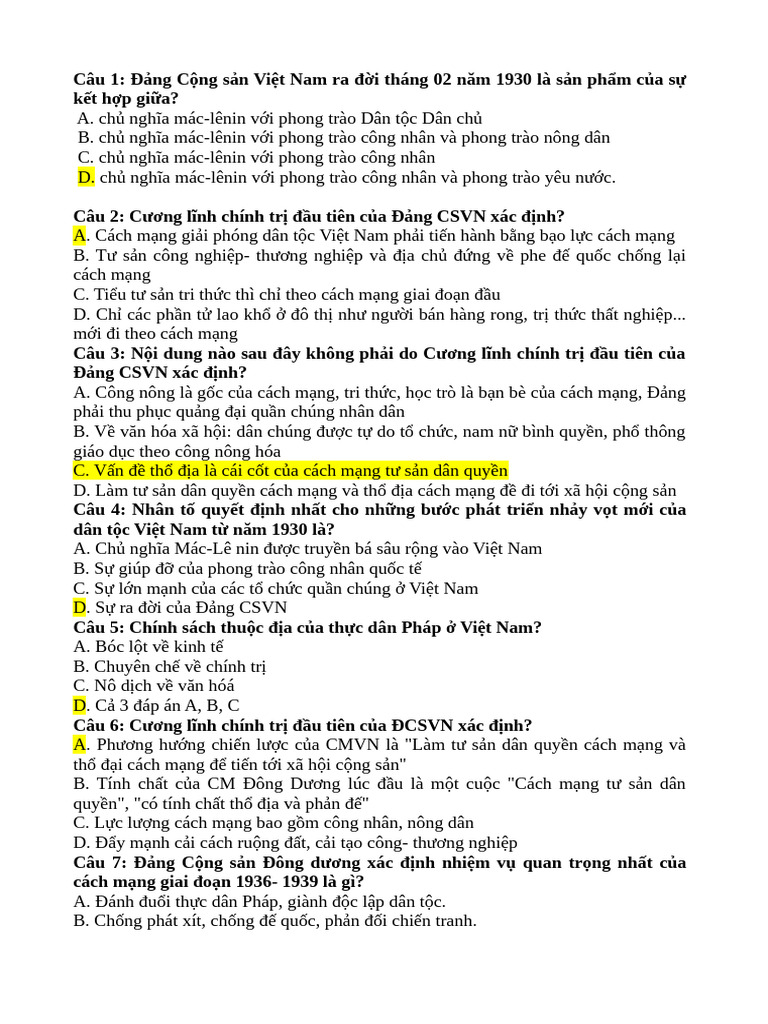 lsd.câu hỏi tn | PDF