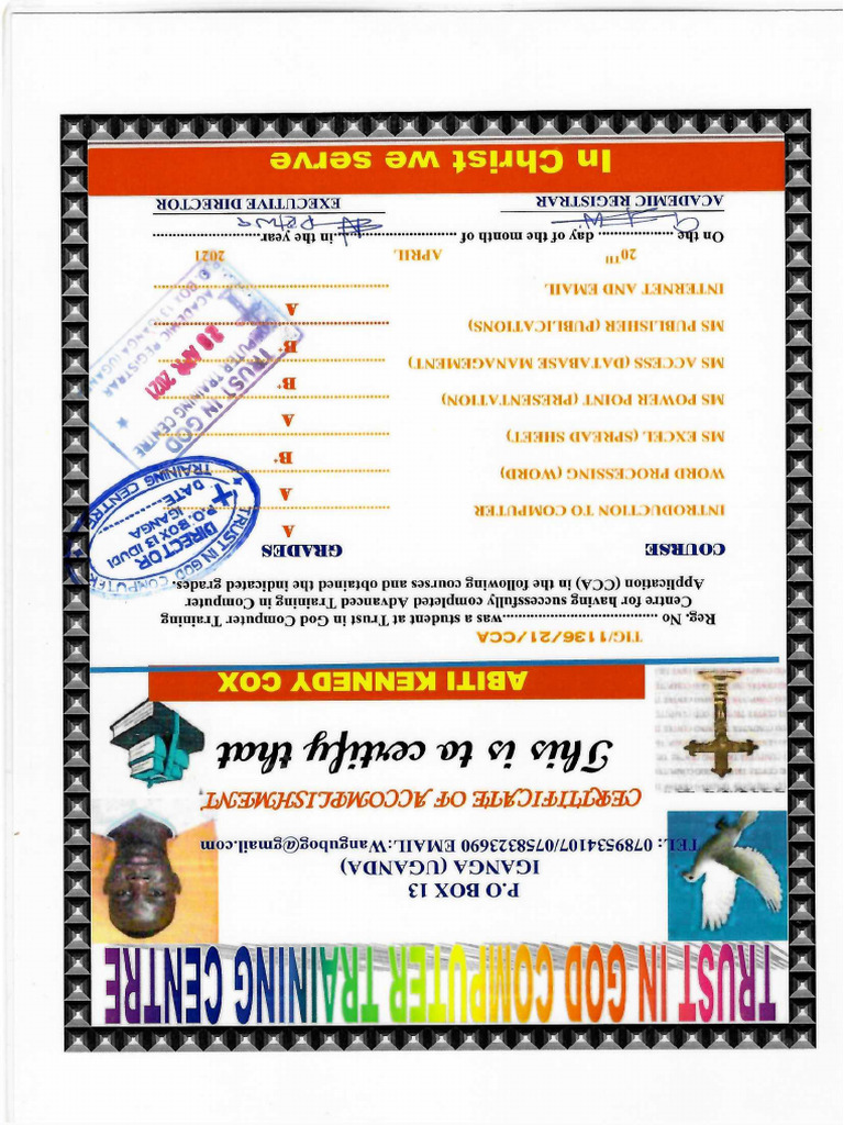 Ict Certificate | PDF