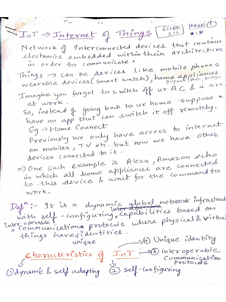 IoT Notes | PDF