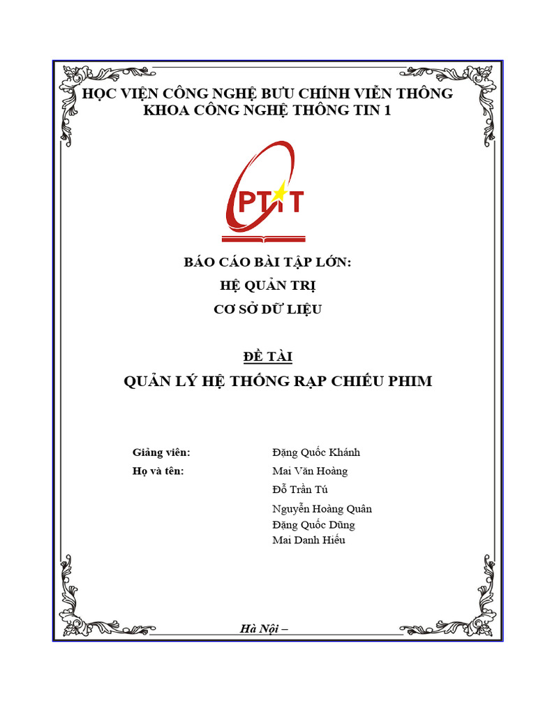 BC HQT CSDL N10 | PDF