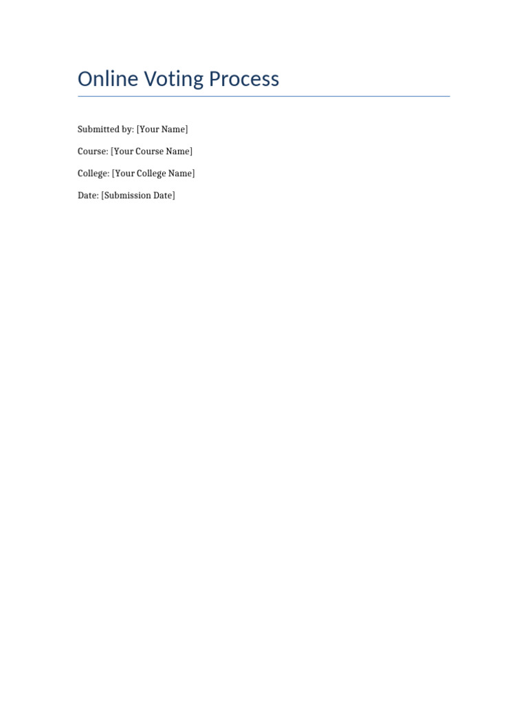 Secure Online Voting System Overview | PDF | Electronic Voting | Voting
