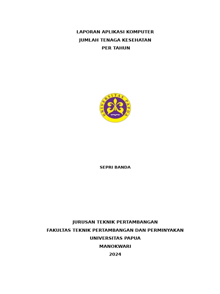 Laporan Aplikasi Komputer (Sepri Banda) | PDF