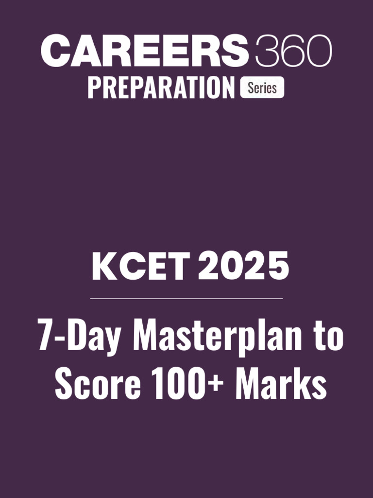 KCET 2025 7-Day Masterplan To Score 100+ Marks - 1744786522361 | PDF | Coordination Complex ...