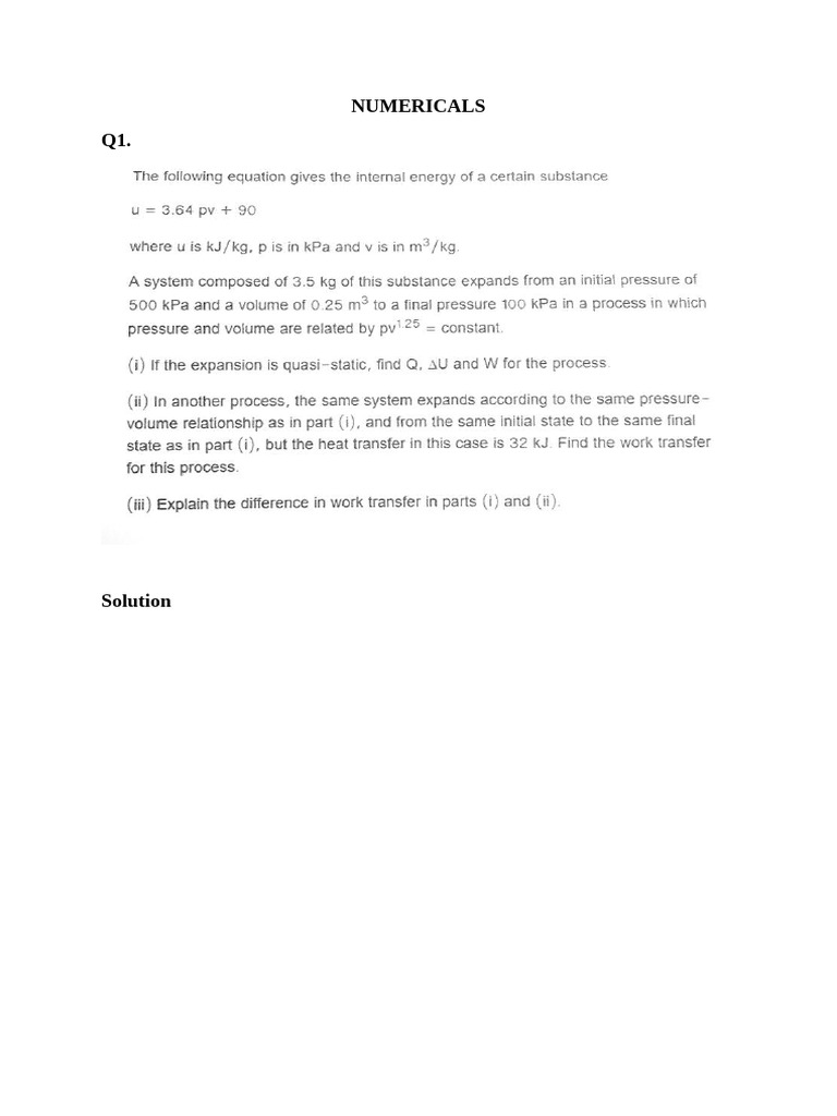 Numericals For Unit Test 1 | PDF