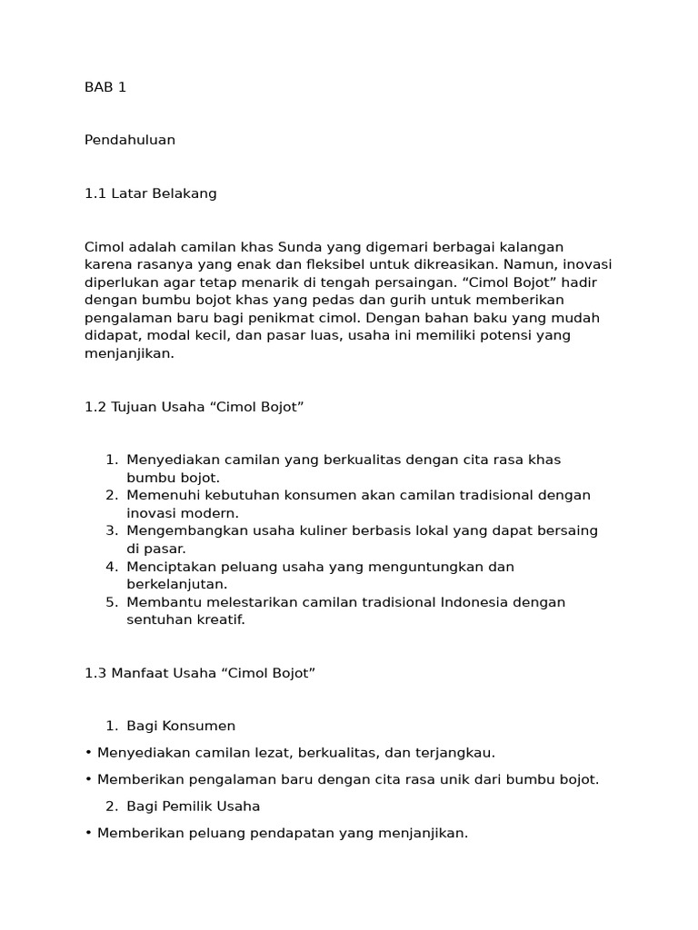 Proposal Cimol Bojot pt4 | PDF