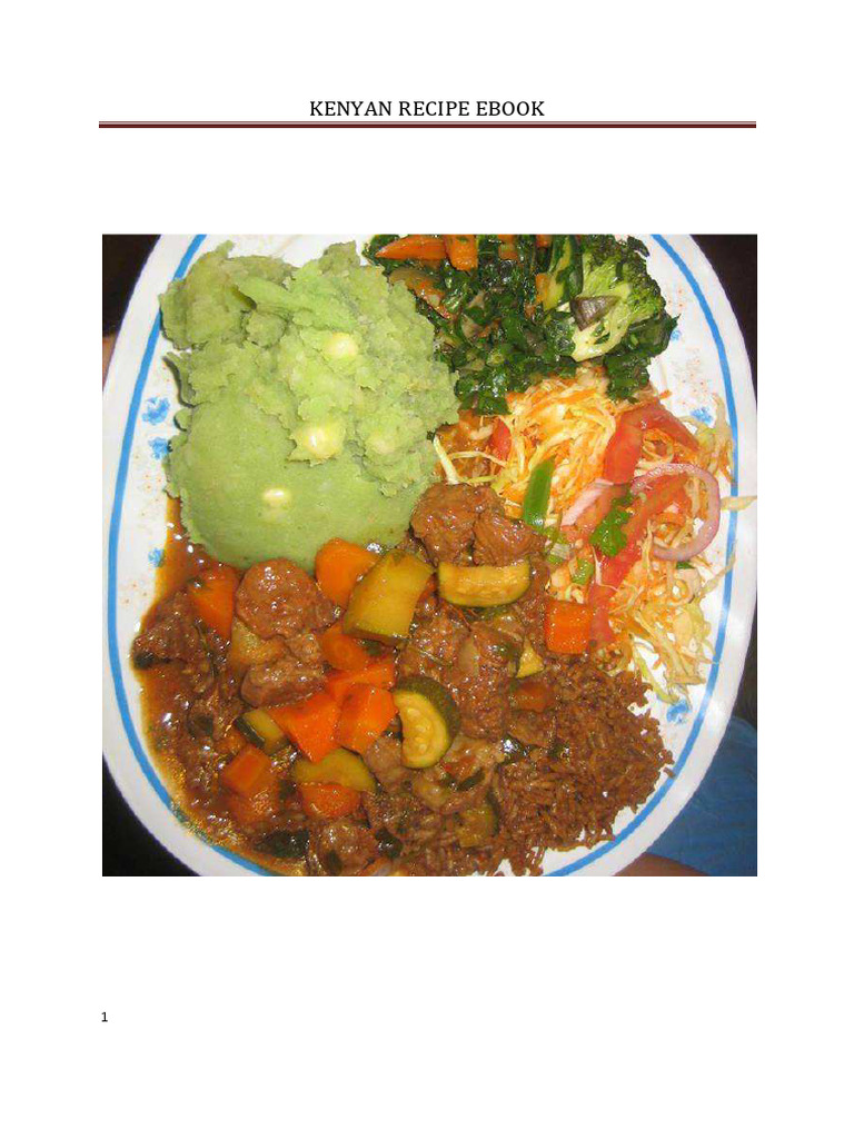 Kenyan Recipes Ebook | PDF | Cakes | Teaspoon