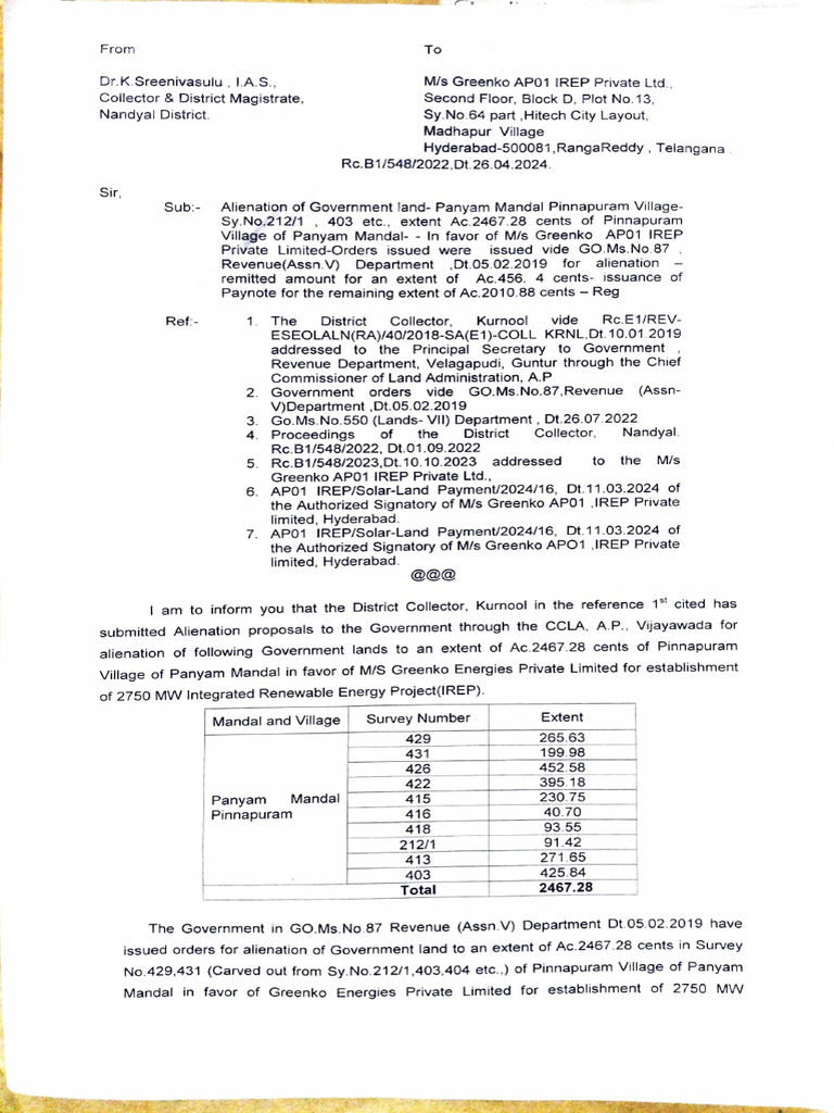2010.88 Acere Paynote (2467.28 Acres File) | PDF