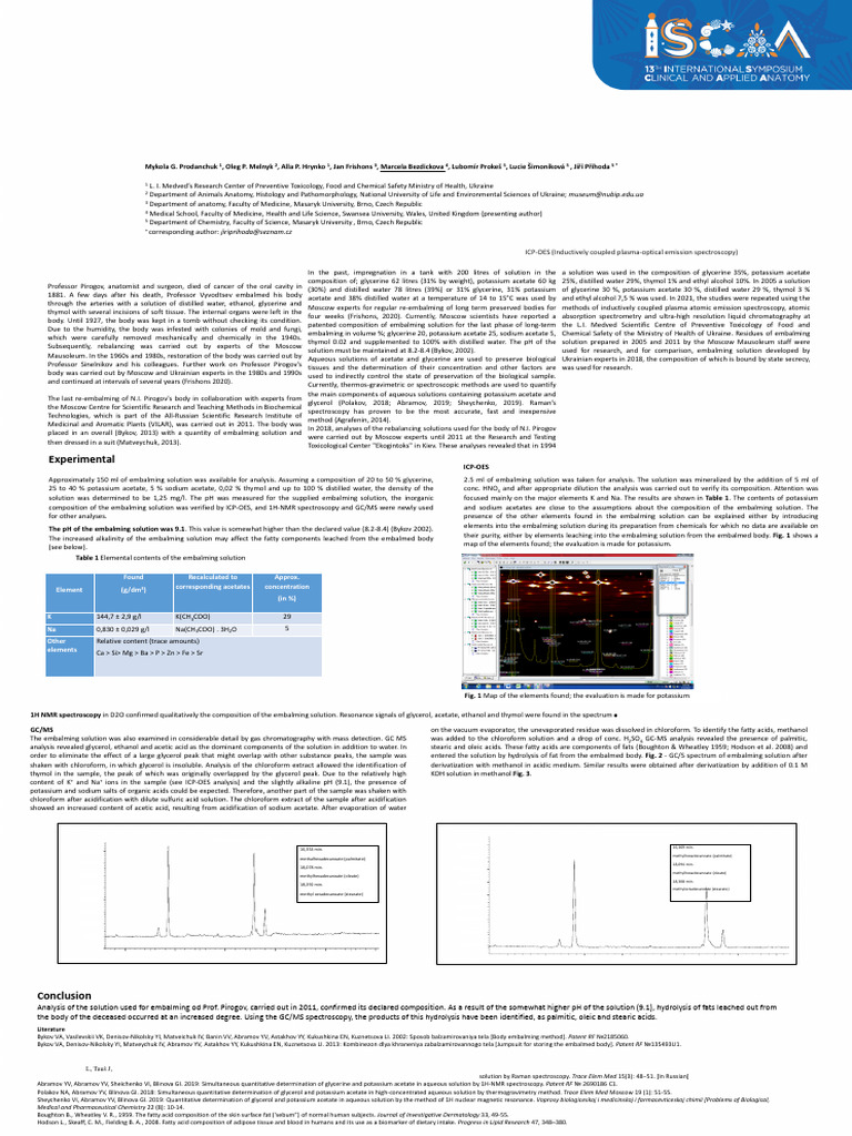 Pirogov Poster ISCAA 2022 FINAL VERSION Sept 4th | PDF | Sodium | Physical Chemistry