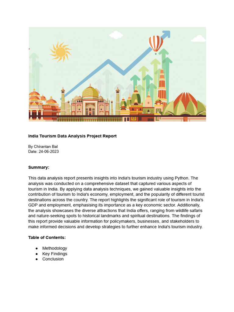 India Tourism Data Analysis Report | PDF | Tourism | Data Analysis