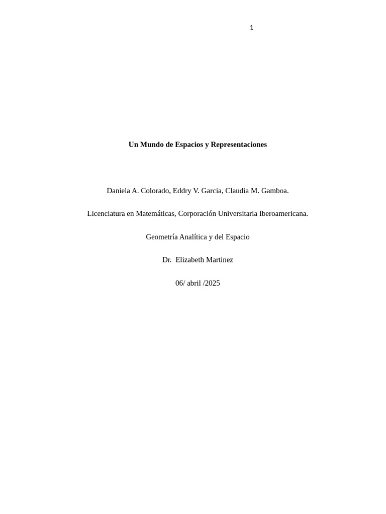 Trabajo 2 Geometria | PDF | Vector Euclidiano | Matemáticas