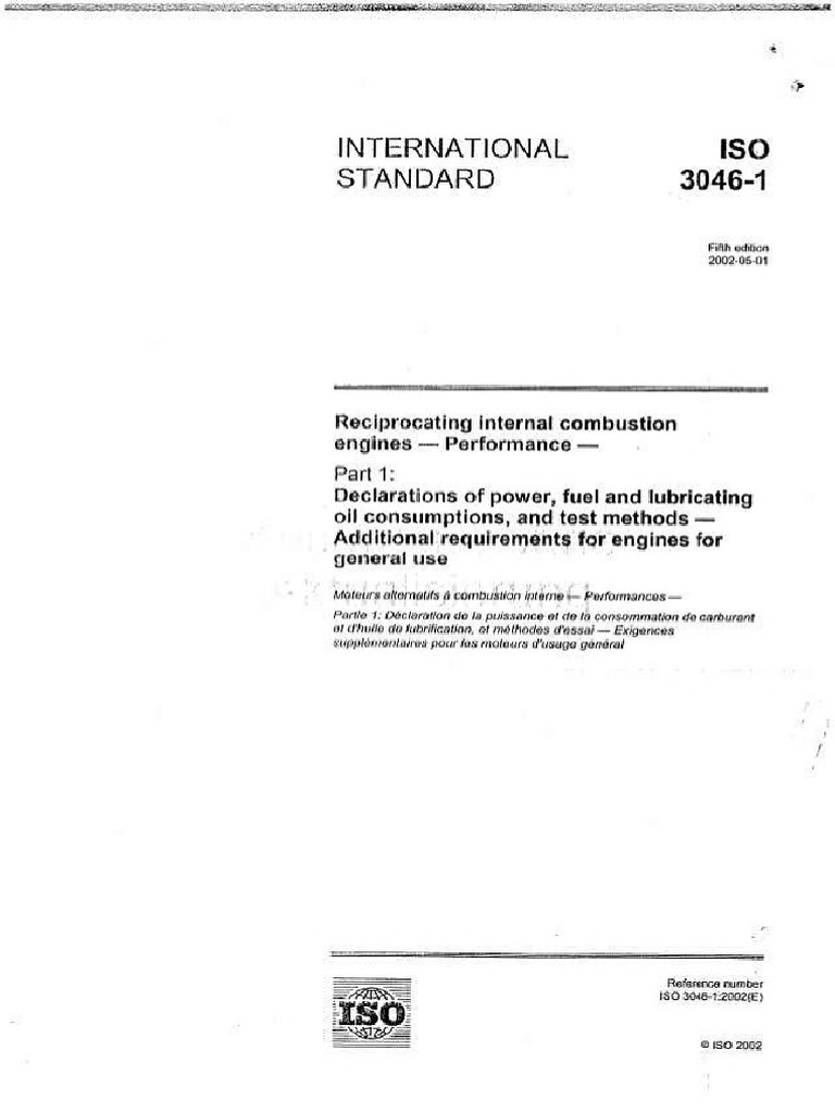 Iso 3046-1 - 2002 | PDF