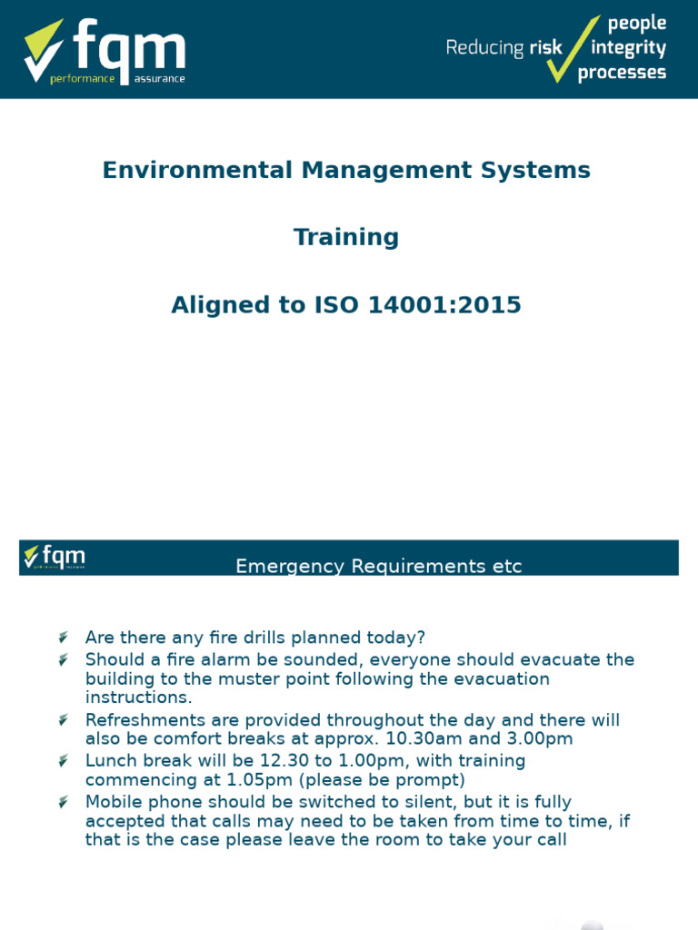 How To Implement An EMS Training | PDF | Waste | Standardization