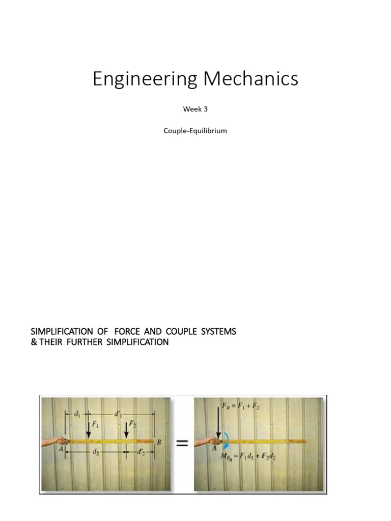 Week 3 Couple-Equilibrium | PDF | Force | Triangle