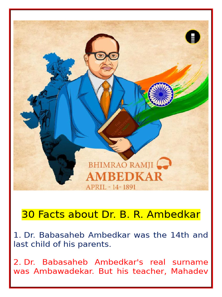 30 Facts About Dr. B. R. Ambedkar | PDF | Indian Religions | Indian Philosophy